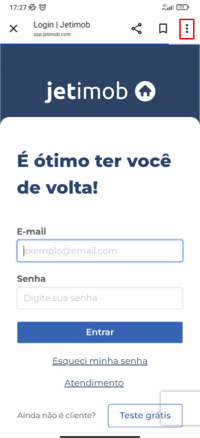 Como adicionar atalho de acesso ao sistema Jetimob no seu celular?